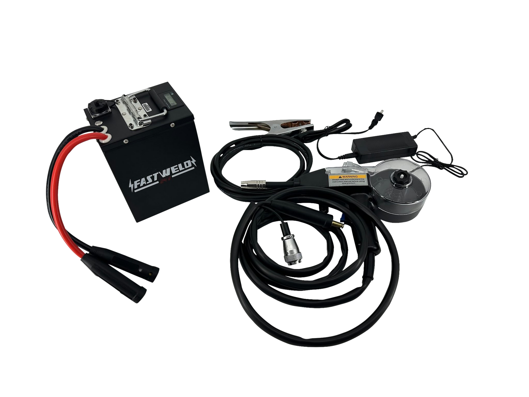 FastWeld 24V Battery Powered Portable Welder Flux Cored Gasless Welder ...