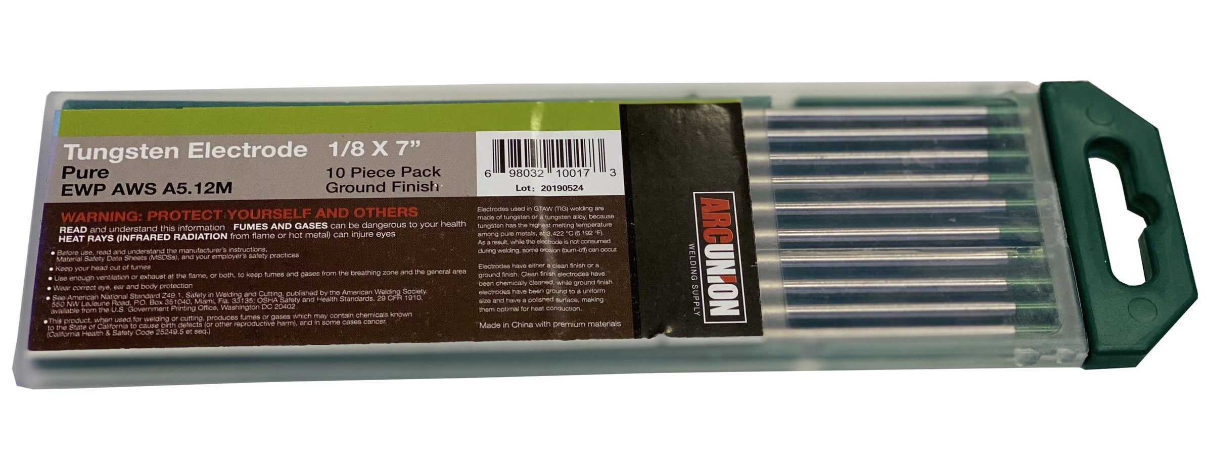 Pure Tungsten for Tig Welder Electrodes Green | Welding for Less ...